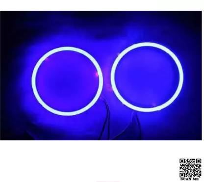 AIRSKY RING LIGHT /DEMON / ANGEL EYES BLUE For All Bikes Projector Lens ...