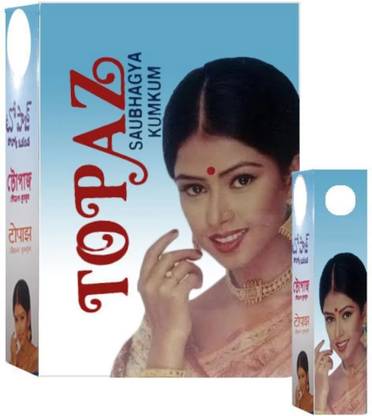 TOPAZ 100% NATURAL LIQUID KUMKUM BINDI (WHITE) Forehead White Bindis ...