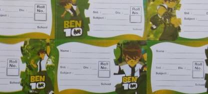 Super Easy Ben10 Design Name Slip Note Books Cartoon Stickers School ...