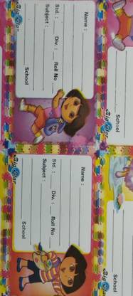 Super Easy Dora Girls Design Name Slip Note Books Cartoon Stickers ...