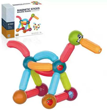 Kidology Magnetic Sticks and Balls Building Blocks 26 Pcs Educational ...
