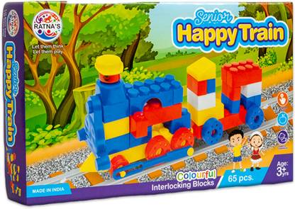 RATNA'S Happy Train Set Senior Building Blocks - Happy Train Set Senior ...