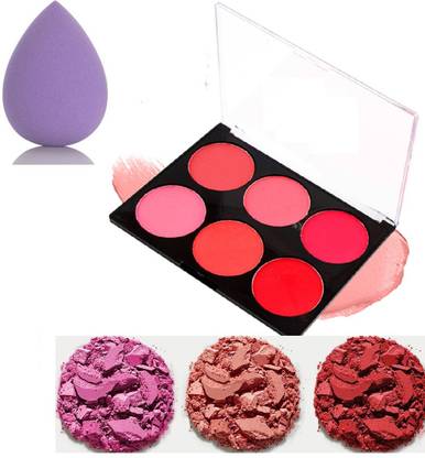 Facejewel 6 Color Blusher Palette Pressed Powder Blush Multicolor ...