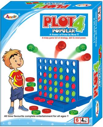 annie Plot-4 Family Game, Strategy Board Games for All Ages Party & Fun Games Board Game - Plot ...