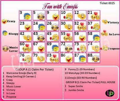 UltPult Tambola Funny Theme Tickets (Fun with Emojis) Party & Fun Games ...