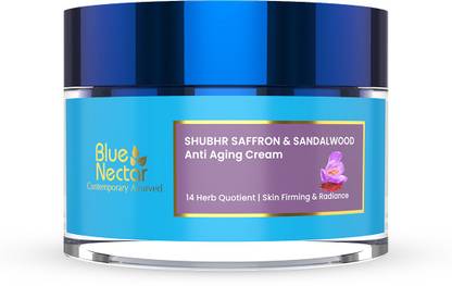 Blue Nectar Ayurvedic Anti Aging Face Cream, Saffron Face Moisturizer ...