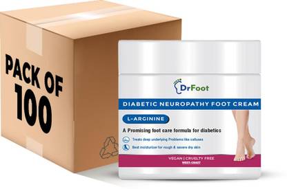 Dr Foot Diabetic Neuropathy Foot Cream L-Arginine - 100gm (Pack of 100 ...