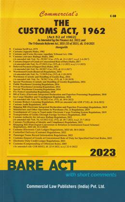 The Customs Act, 1962- 2023/Edition: Buy The Customs Act, 1962- 2023/Edition by Bare Act at Low ...