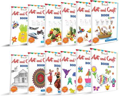 Art and Craft Step by Step Activity Book Set for kids ; Pack of 12 ...