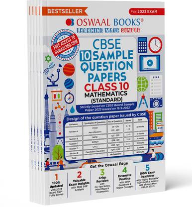 OSWAL CBSE 10 Hindi A, English, Science, S. Science, Math 2023 Exam ...