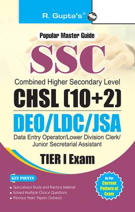 SSC: CHSL (10+2) DEO/LDC/JSA (Tier-I) Exam Guide 2024 Edition: Buy SSC: CHSL (10+2) DEO/LDC/JSA ...