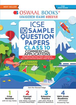 Oswaal ICSE Sample Question Papers Class 10 Commercial Application for ...