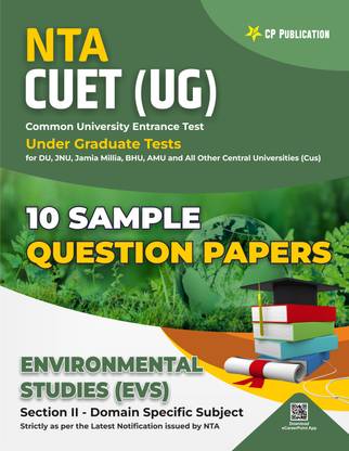 NTA CUET - Environmental Studies (EVS) 10 Sample Question Paper: Buy ...