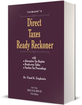 Taxmann's Direct Taxes Ready Reckoner (DTRR) | A.Y. 2023-24 & 2024-25 ...
