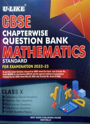 U Like Class 10 Mathematics (Standard) CBSE Chapterwise Question Bank ...