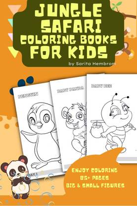 Cute & fun Jungle Safari Coloring Books for Kids - Discover the Jungle ...