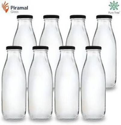 Pure Tree Food Grade Round Glass Milk Black Lug Cap 500 ml Bottle - Buy ...