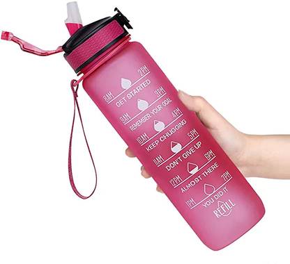 Sakuya Double Colored Motivational Leakproof Drinking Water Pani Bottle ...