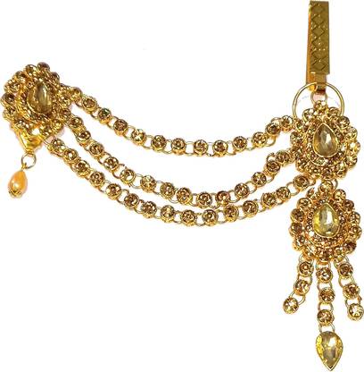 Shrungarika Festive Special Golden Traditional Double Juda Waist Challa ...