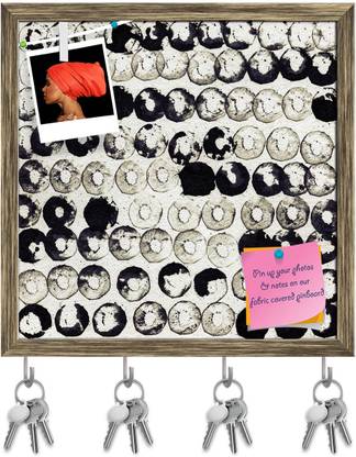 Artzfolio Abstract Artwork D36 Pinboard with Key Holder Hooks Antique ...