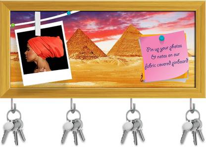 Artzfolio Great Pyramid Giza Egypt Pinboard with Key Holder Hooks ...