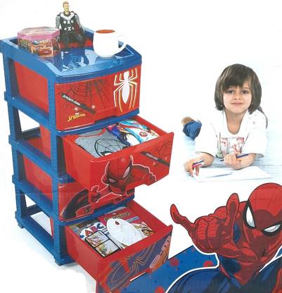kistapo SKI Spiderman Four chest Organizer Drawer Storage For Kids ...