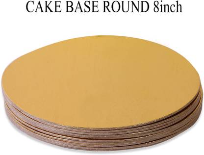 SUNPACKERS 8 Inch Round Cake Board Base Thermal Lamination Paper Cake ...