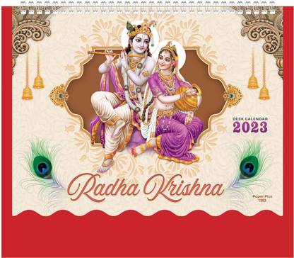 ARGS PAPER PLUS 1503 - Radha Krishna 2023 Table Calendar Price in India ...