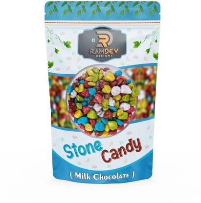 RAMDEV DELIGHT Milk Chocolate stone Candy Rock Shape Chocolate 200Gm ...