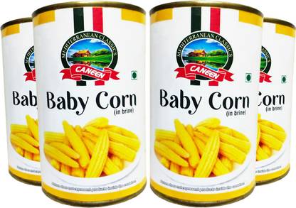 caneen Baby Corn In Brine | High Fiber | Farm Fresh - 400 Gm each (Pack ...