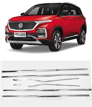 AUTOSHYAM Lower Window Garnish (Chrome) Set of 8 For Mg Hector All ...