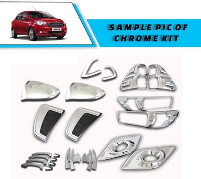 AUTO'SJET ™ Car Chrome Kit Car Accessories Cover for Figo Aspire Chrome ...