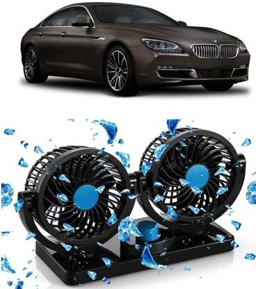 Bluedrum Car Fan 12V 360 Head 2 Speed Quiet Strong for All Auto ...