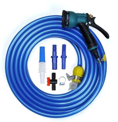SUNICE [20 METER] Metallic Blue Hose Pipe ½’’ Inch with Valve, Jet ...