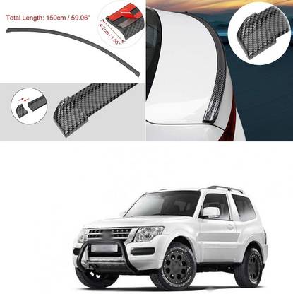 PROEDITION Rear Strip Splitter Spoiler Side Skirt Rubber Carbon Fiber ...