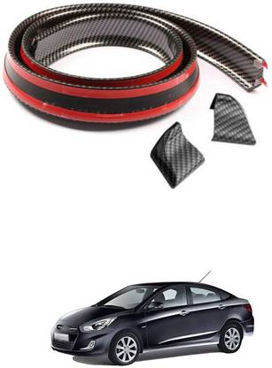 PROEDITION Rear Strip Splitter Spoiler Side Skirt Rubber Carbon ...