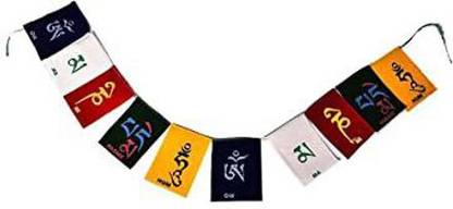 SHOKY LOOKS Tibetan Flag Buddhist Prayer Om Mani Padme Hum Bike/car ...