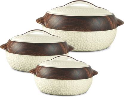 MILTON Matrix Inner Stainless Steel Casserole Set Pack of 3 Serve ...