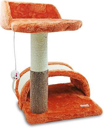 Goofy Tails Mini Cat Tree | 1 Jute Rope Scratching Post with 1 Perch ...