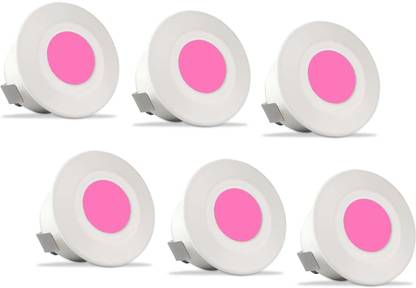 SURYA 2W LED PRIME SPOT LIGHT(PINK)(PACK OF 6) Recessed Ceiling Lamp ...