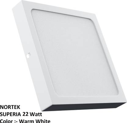 Nortek Superia 22W Square Surface LED Panel Light, Warm White, No False ...