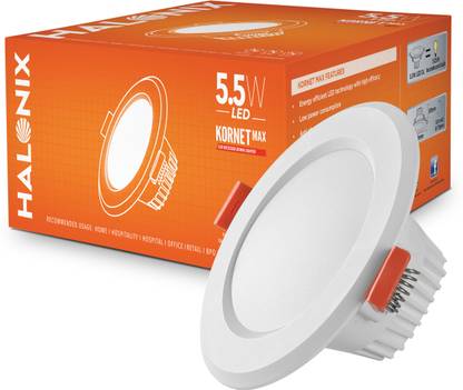 HALONIX MAX 5.5W Downlighter white 75mm Cut out Ceiling Light Ceiling ...