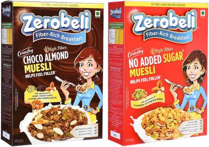 Zerobeli Crunchy Dark Chocolate and No Added Sugar Muesli Box Price in India - Buy Zerobeli ...