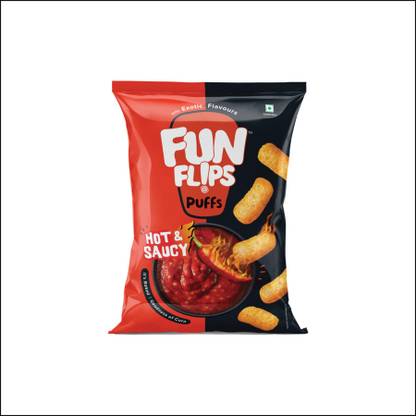 Fun Flips Puffs - Hot & Saucy Puffcorn Price in India - Buy Fun Flips ...