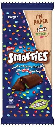 NESTLE Smarties Milk Chocolate Bar Smooth and Creamy Chocolate With ...