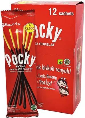 Pocky Chocolate Flavour Delicious Chocolate Crispy Biscuits Party Box ...
