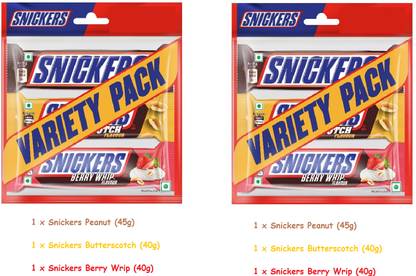 SNICKERS Chocolate Variety Pack - 125gm (Pack of 2) | Premium Flavoured ...