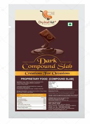 Dry Fruit Hub Dark Compound Slab 400gm Dark Chocolate Compound Bars ...