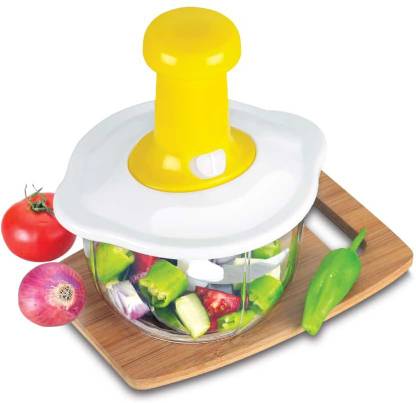 BR5Y39ASHWHW Hand Press Fruit and Vegetable Push Chopper for Kitchen, 3 ...