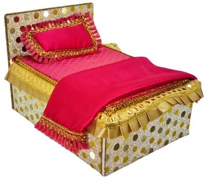 petaluma Laddu Gopal ji ,Kanha ji, Thakur ji, Wooden Bed With pillow ...